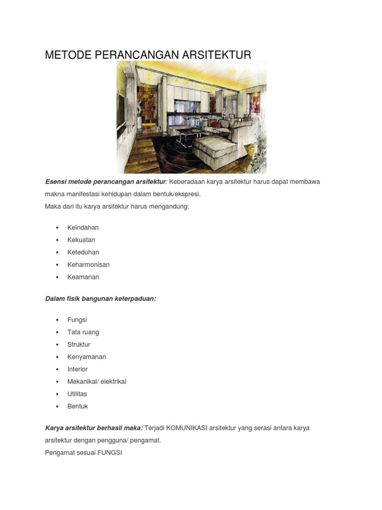 Metode Perancangan Arsitektur | PDF