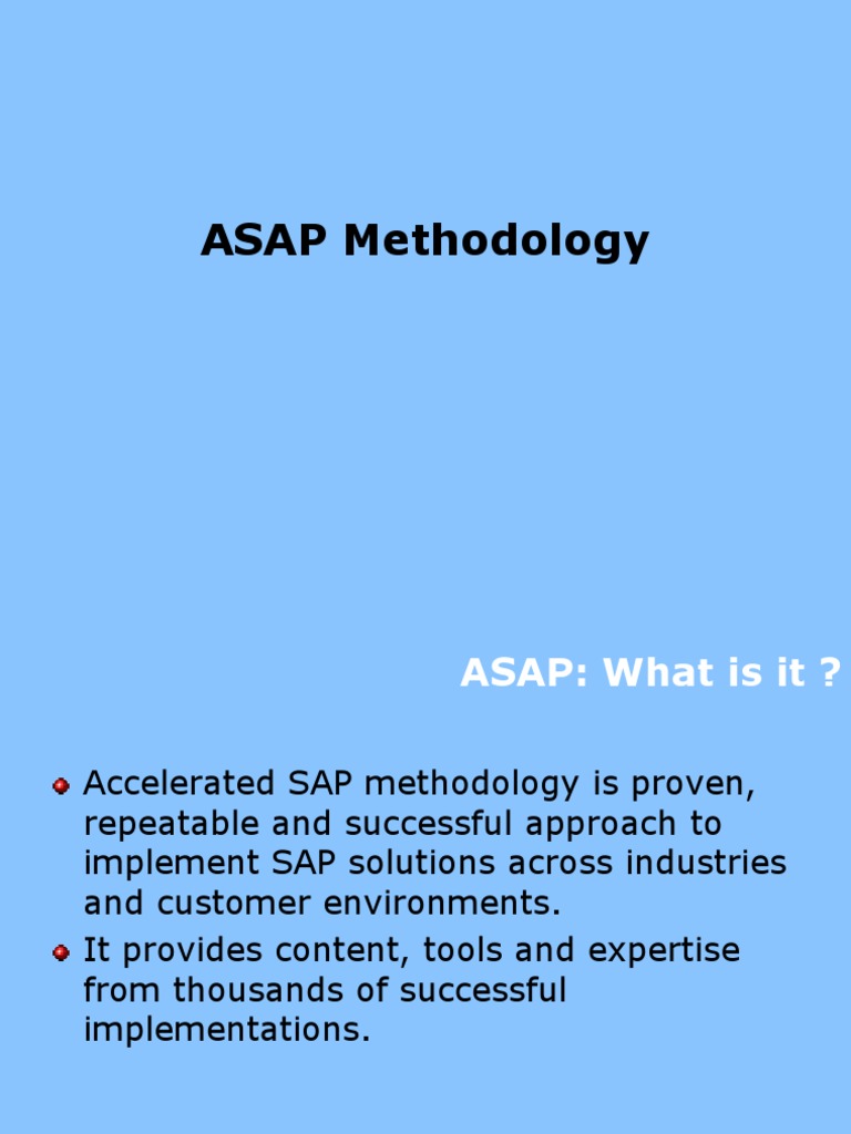 ASAP Methodology | PDF | Production And Manufacturing | Systems Engineering