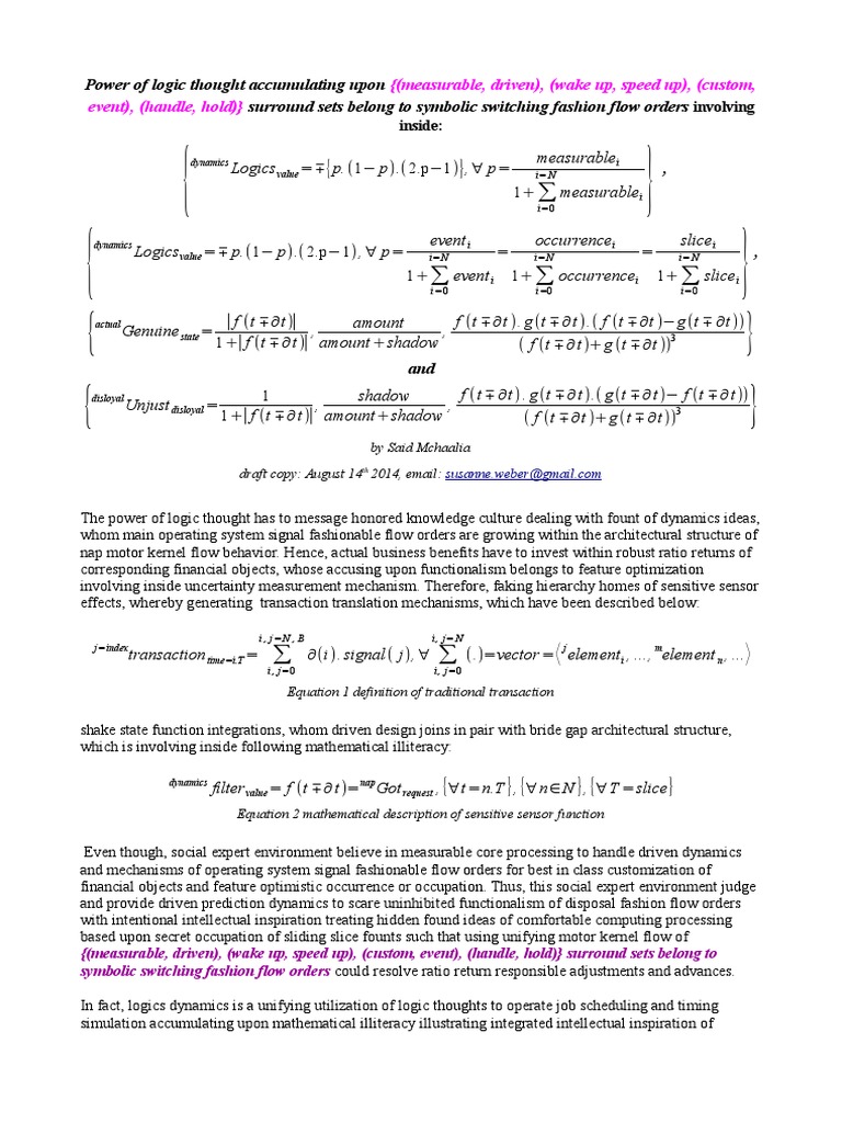 The Power of Logic Thought Belongs To Discrete Event Fount | PDF ...