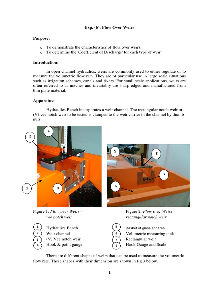 Flow Over Weirs | Chemical Engineering | Physics & Mathematics