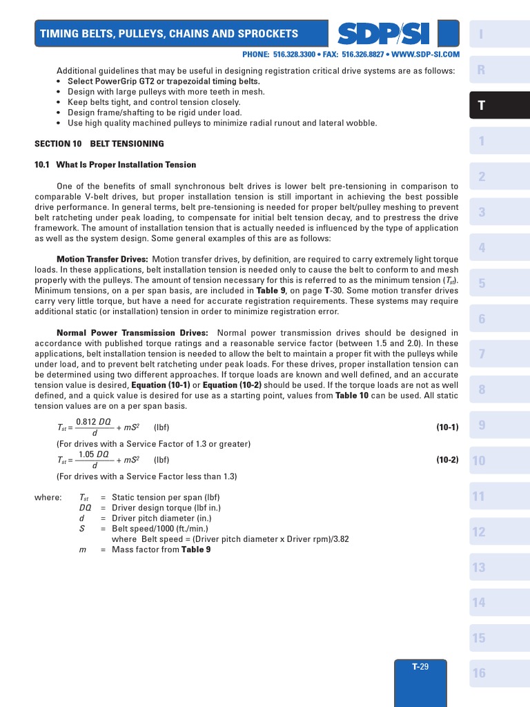Proper Belt Tensioning Guidelines for Registration Critical Drives ...