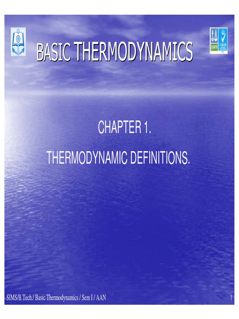 Basic Thermodynamics Chapter1 | PDF | Thermodynamic Equilibrium | Heat