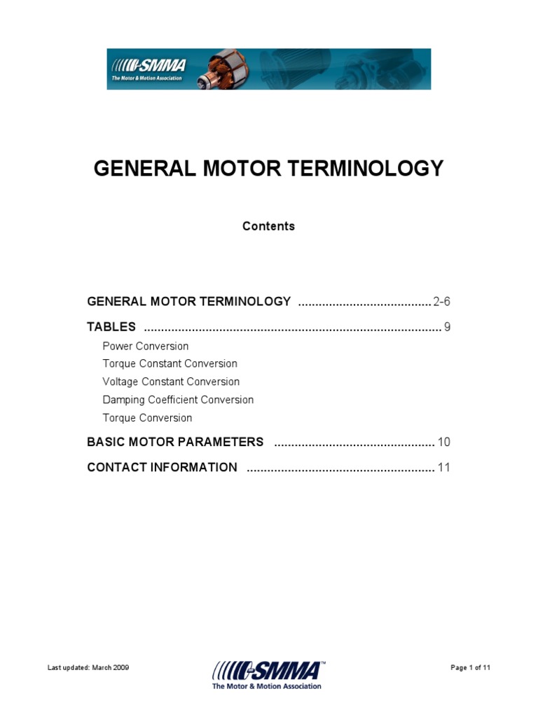 Understanding Motor Terminology: A Comprehensive Guide to Common Terms ...