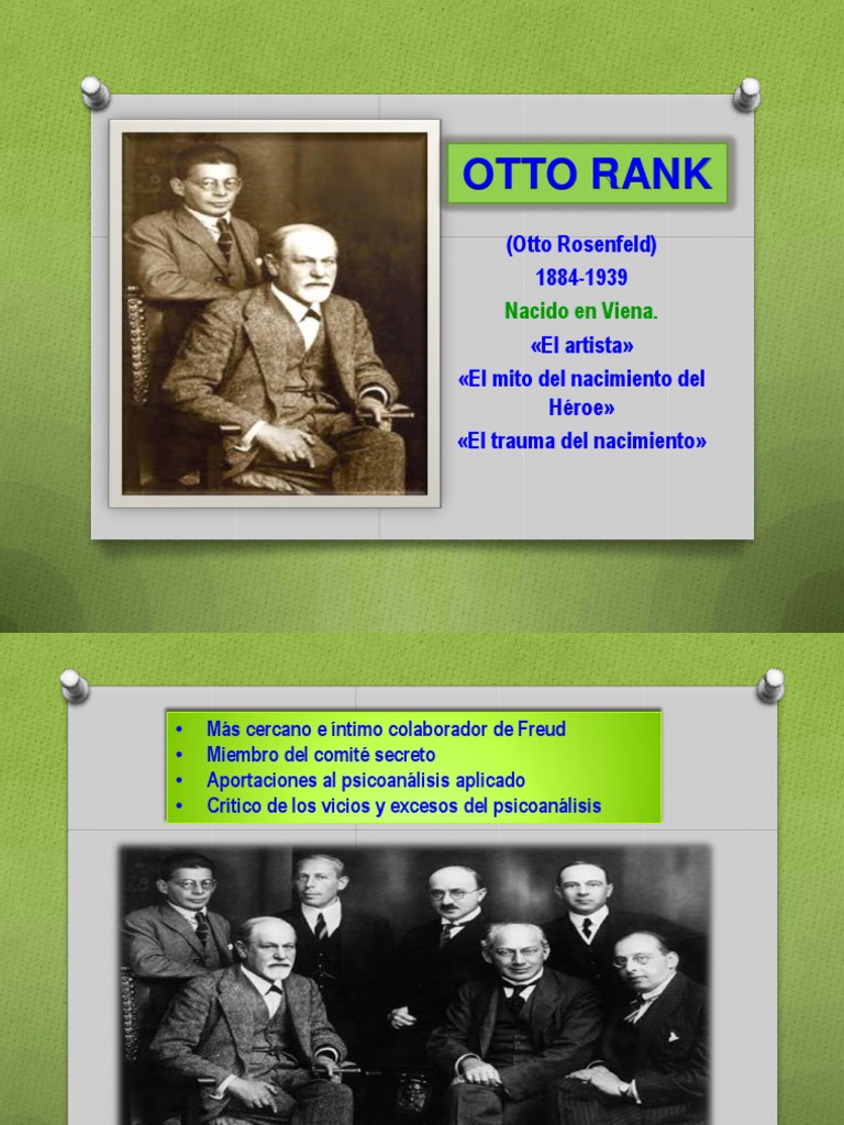 Presentacion Otto Rank | PDF | Psicoanálisis | Trauma psicólogico