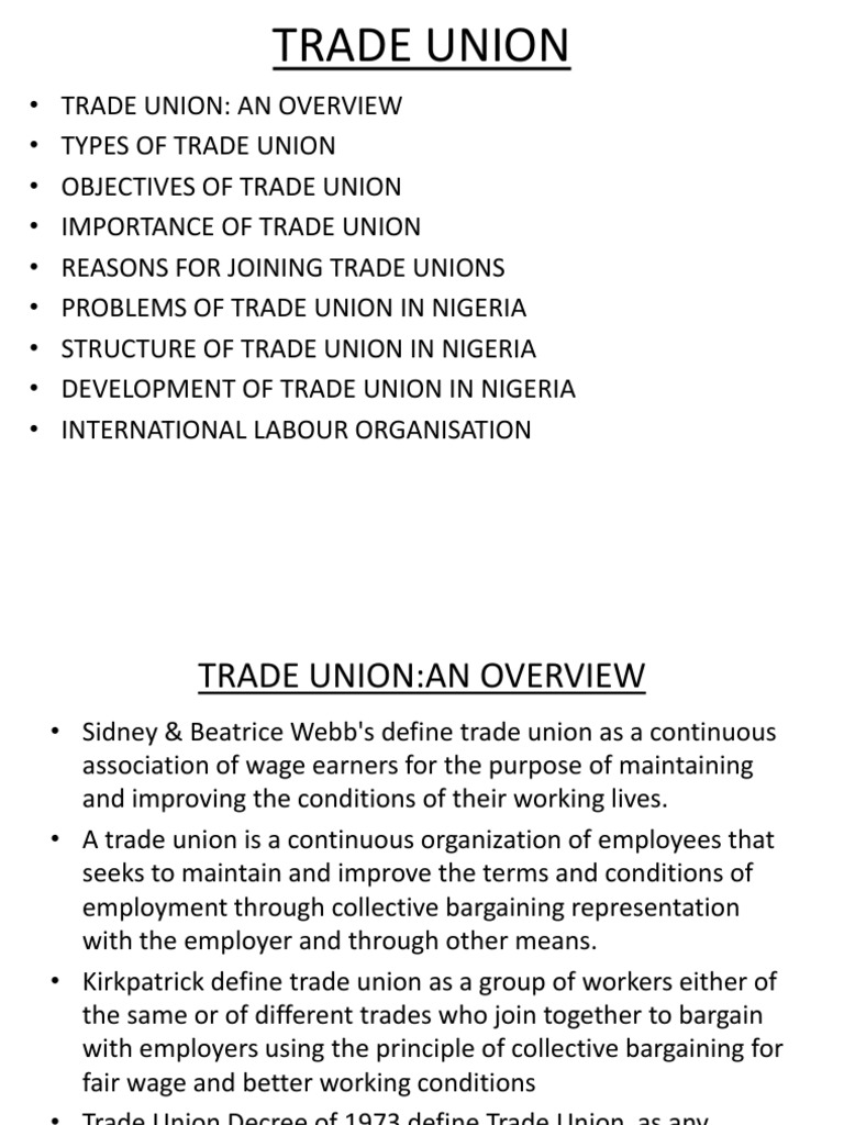 Trade Union | PDF | Trade Union | International Labour Organization