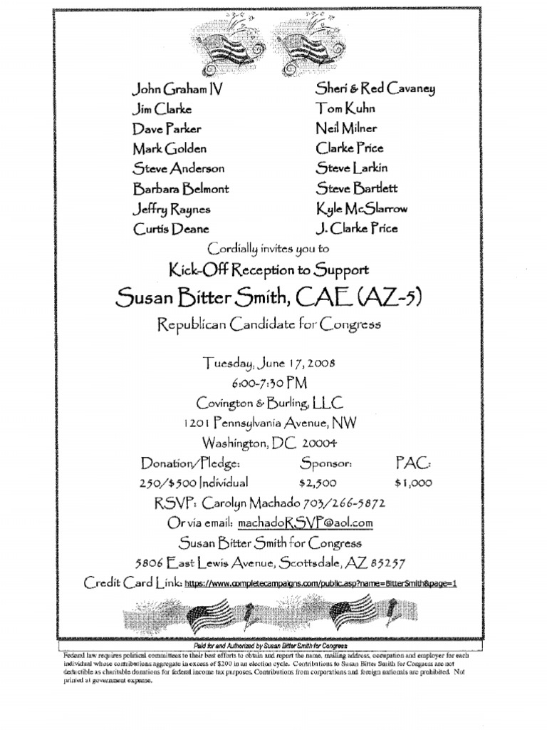 Reception For Susan Bitter Smith | PDF