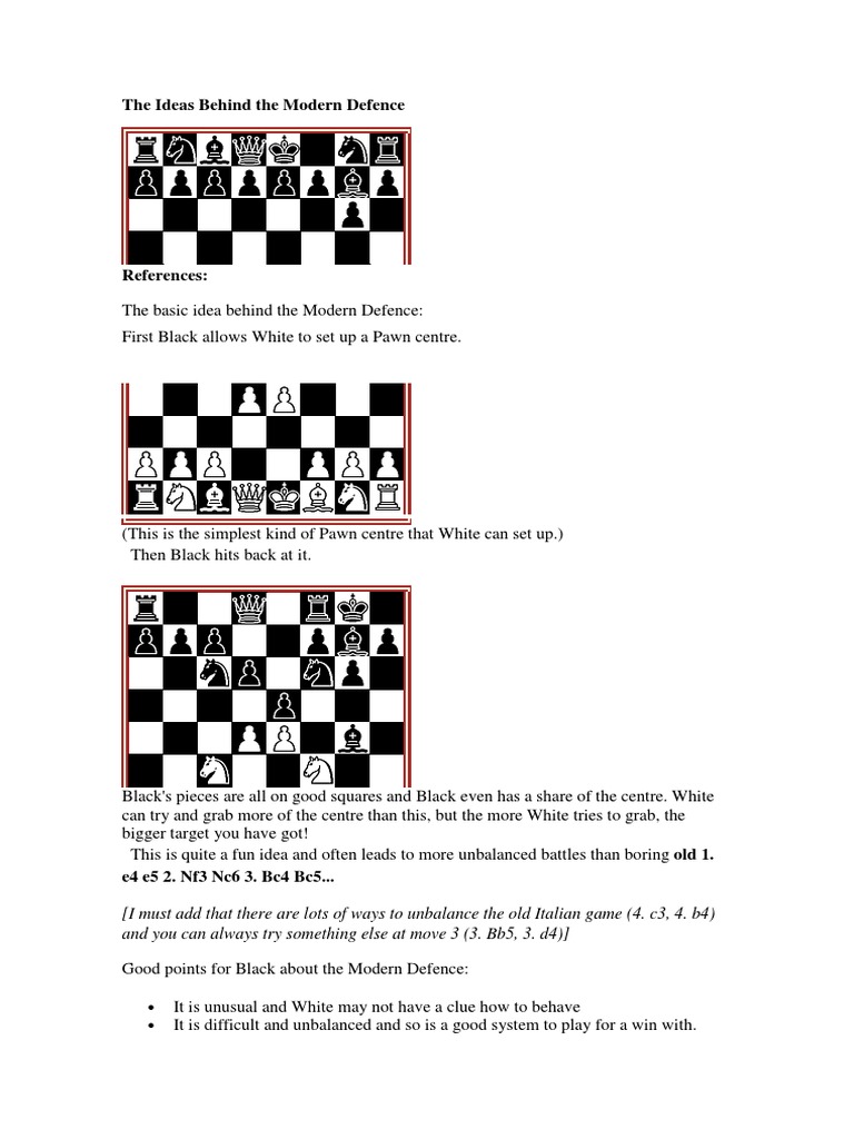 Defesa Moderna | PDF | Chess Openings | Game Theory
