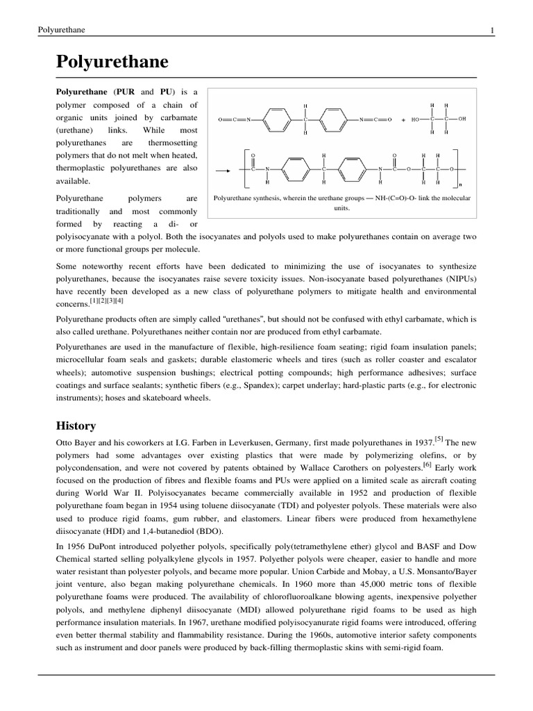 Polyurethane | PDF | Polyurethane | Organic Chemistry