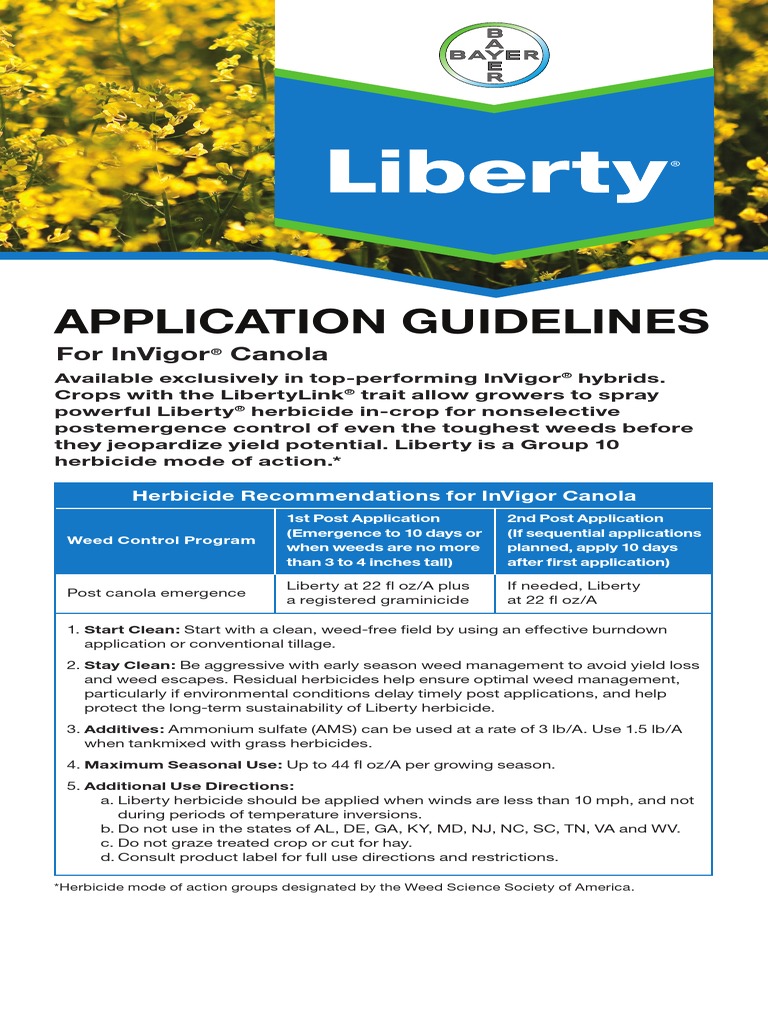 LibertyLink®/Liberty® - Canola | PDF | Herbicide | Weed