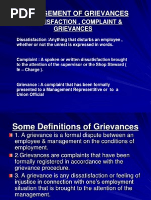 Grievances Synonym