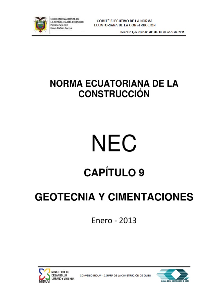 Geotecnia y Cimentaciones NEC CAPÍTULO 9 | PDF
