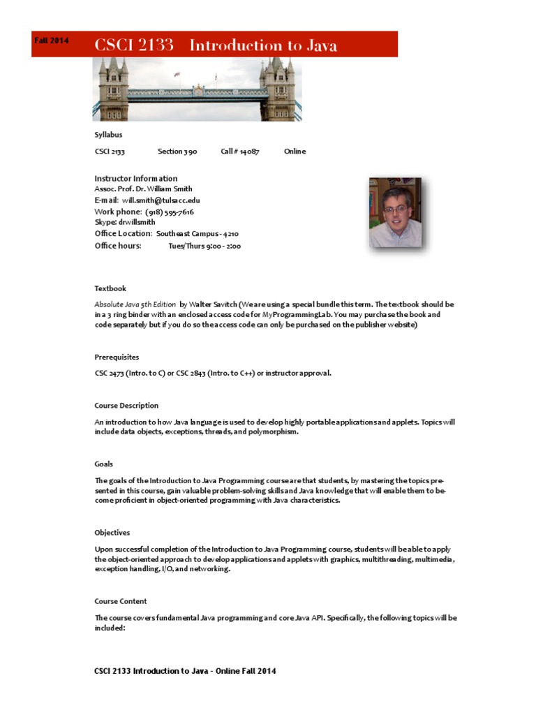 CSCI 2133 - Introduction To Java | PDF | Java (Programming Language ...