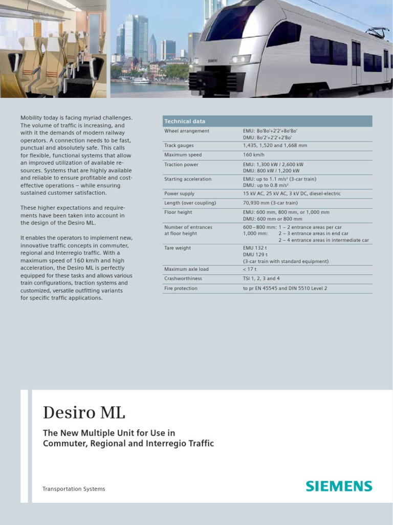 Desiro Mainline | PDF | Train | Rail Transport