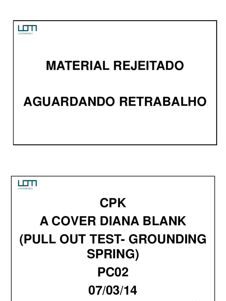 Material Rejection Awaiting Rework | PDF