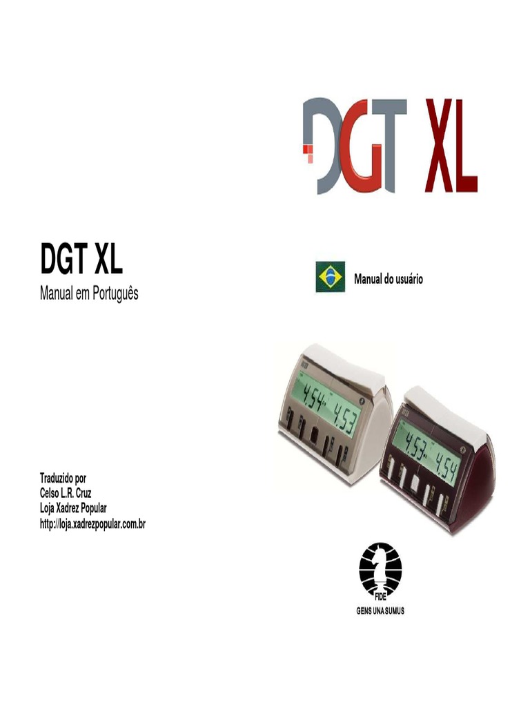 Manual DGT XL Portuguese | PDF | Tempo | Xadrez