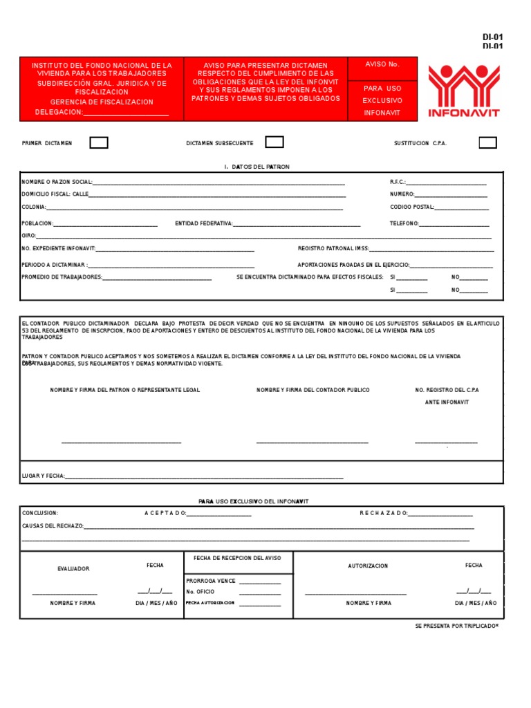 Formato Alta Infonavit Pdf