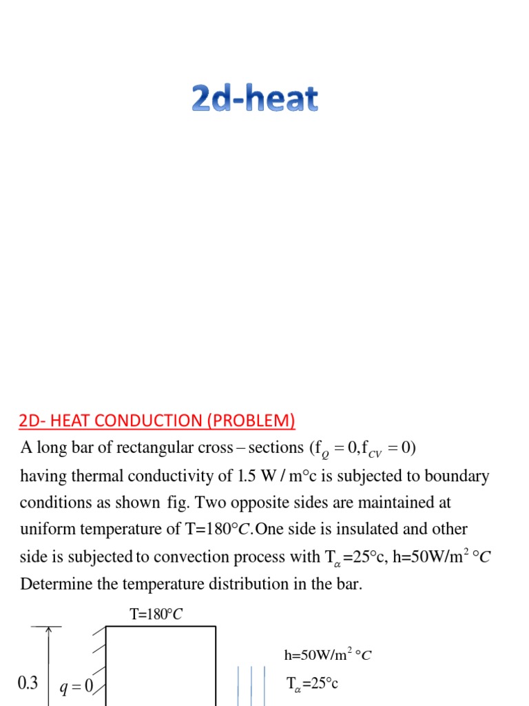 2D heat Conduction Problems | Thermal Conduction | Heat Transfer