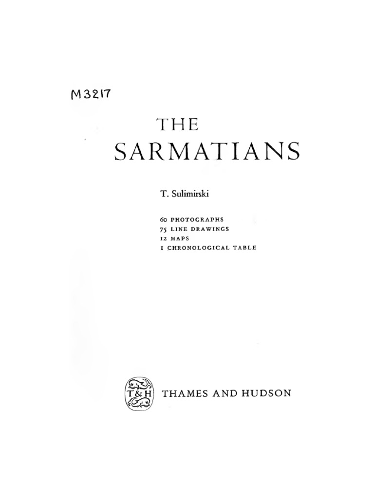 Sulimirski T. - The Sarmatians | PDF | Foreign Language Studies