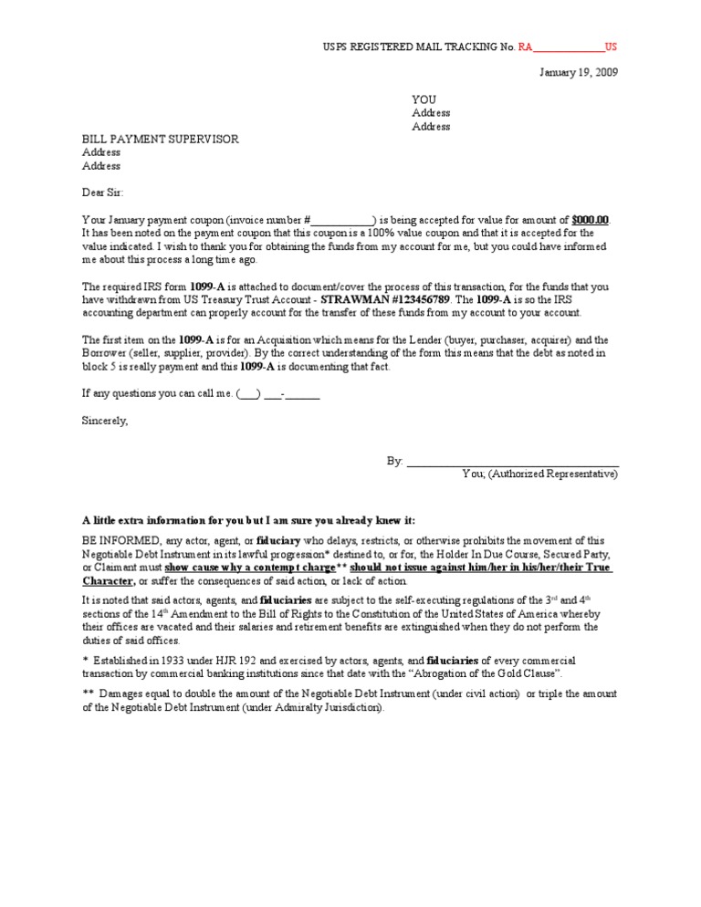 Letter To Pay Bill New | PDF | Invoice | Financial Transaction