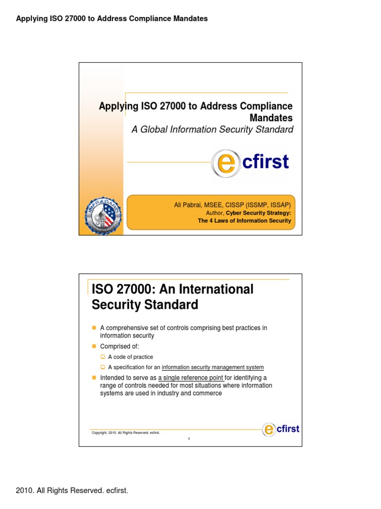 Applying ISO 27000 | PDF | Information Security | Business Continuity