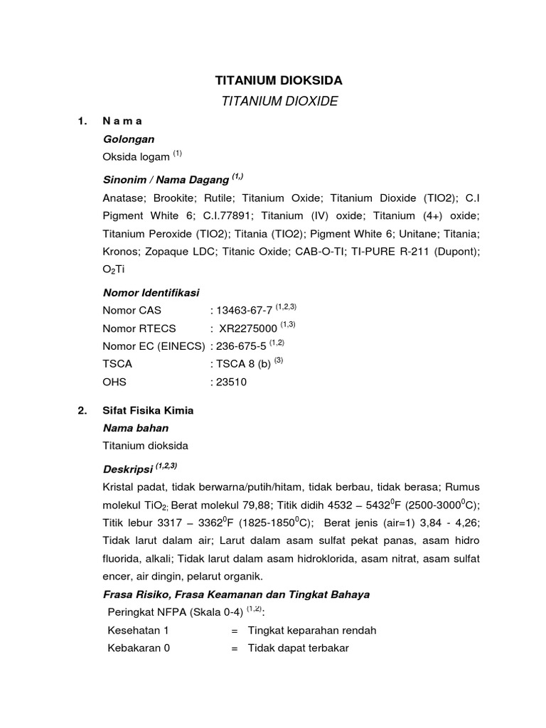 Titanium Dioksida | PDF