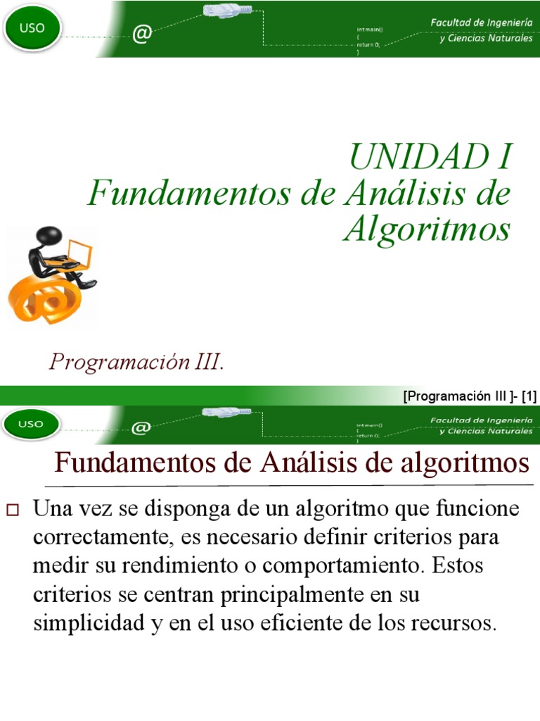 Clase 1 Fundamentos de Analisis de Algoritmos | PDF | Teoría de la ...