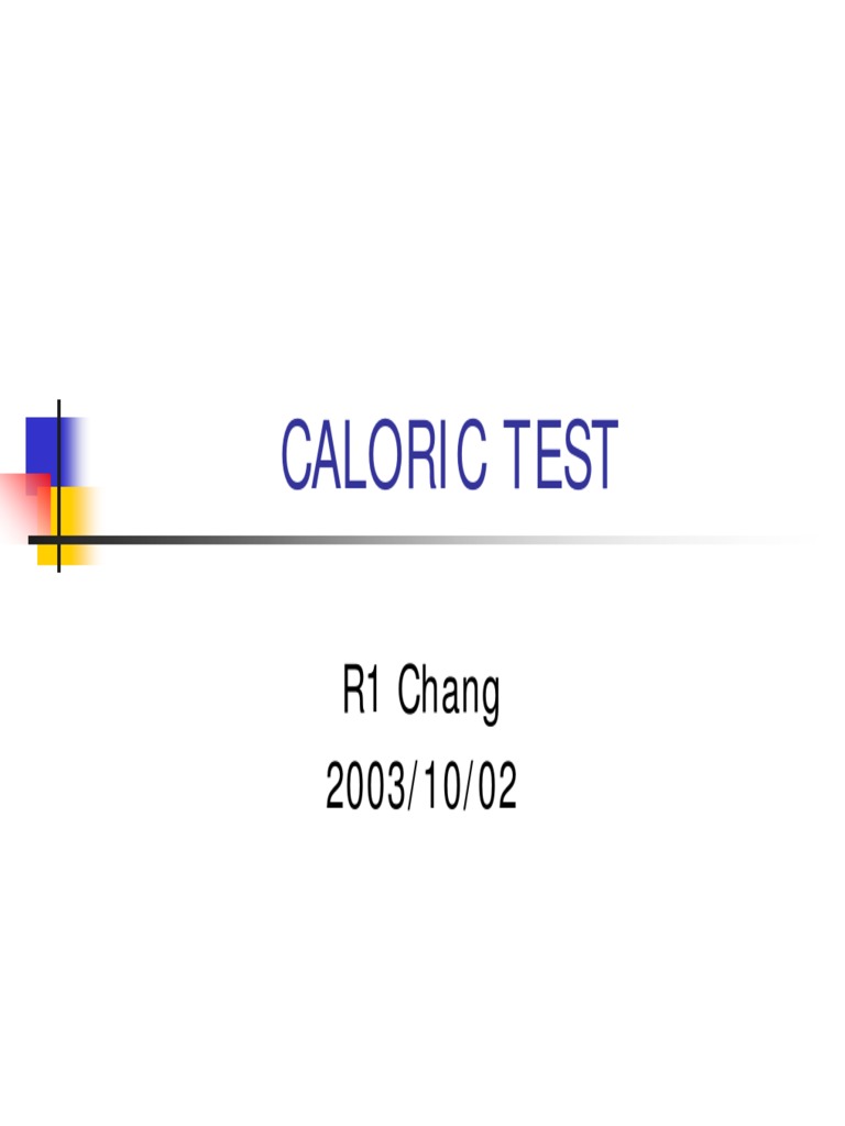 Caloric Test 20031002 | PDF | Vestibular System | Vision