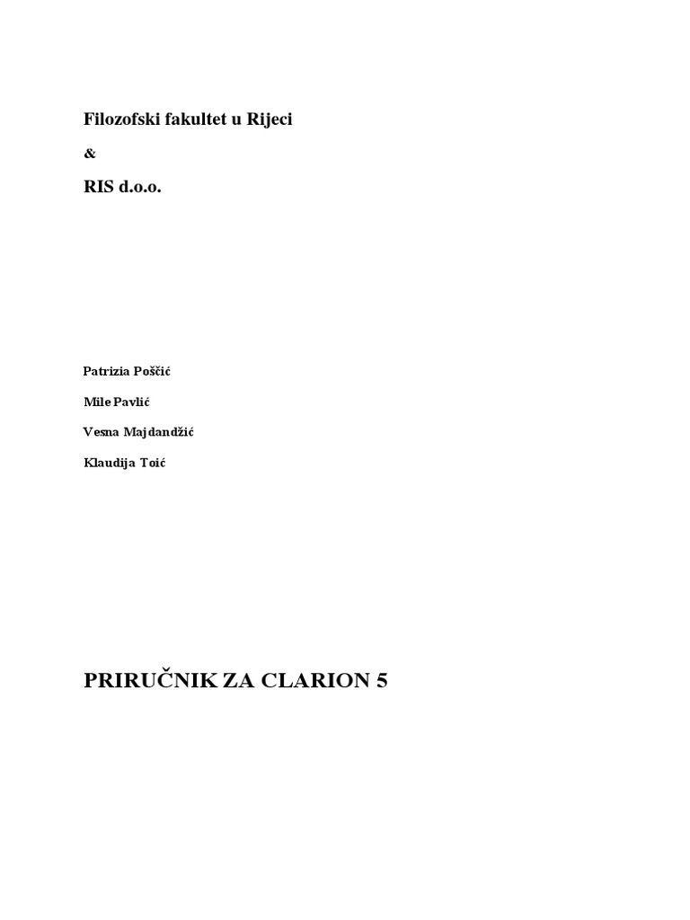 Clarion 5 | PDF