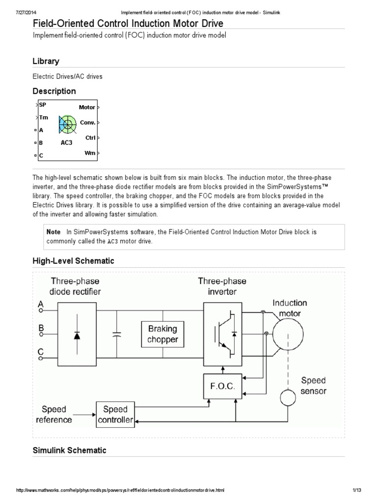 Implement Field Oriented Control Foc Induction Motor Drive Model Simulink Pdf Power
