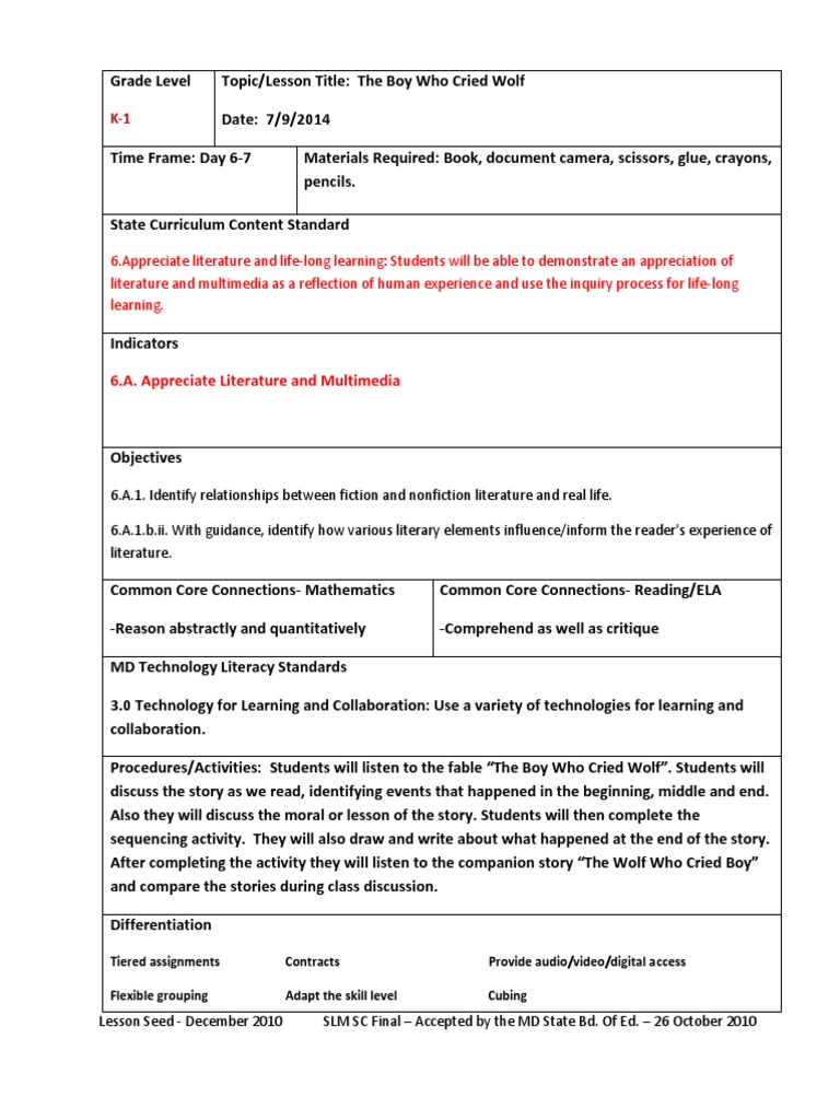 Lesson Plan 7-9-14 | PDF | Common Core State Standards Initiative ...