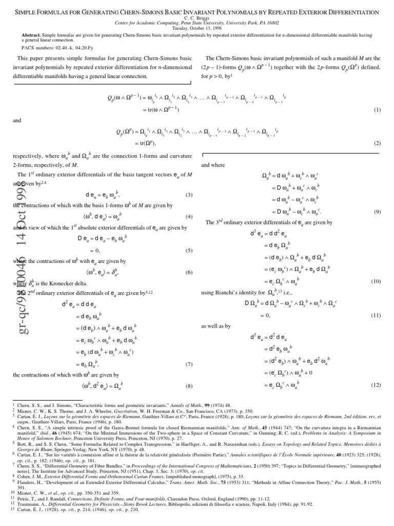 Simple Formulas For Generating Chern-Simons Basic Invariant Polynomials ...