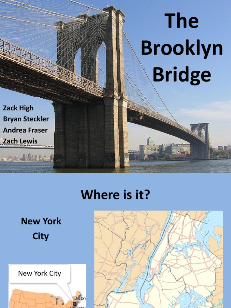 Brooklyn Bridge Presentation | PDF | Industries | Civil Engineering