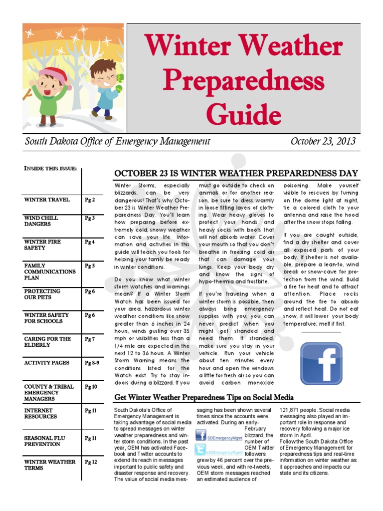 Winter Weather Preparedness Guide: South Dakota Office of Emergency ...