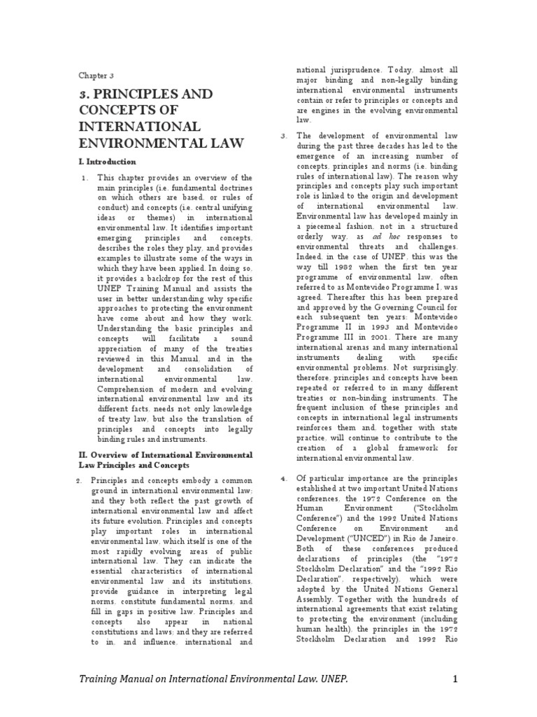 Environmental Law Principles | PDF | Environmental Law | Sustainability