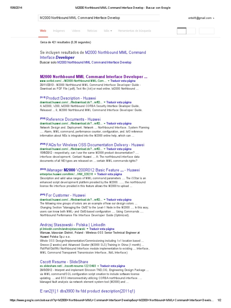 M2000 Northbound MML Command Interface Develop - Buscar Con Google | PDF | Portable Document ...