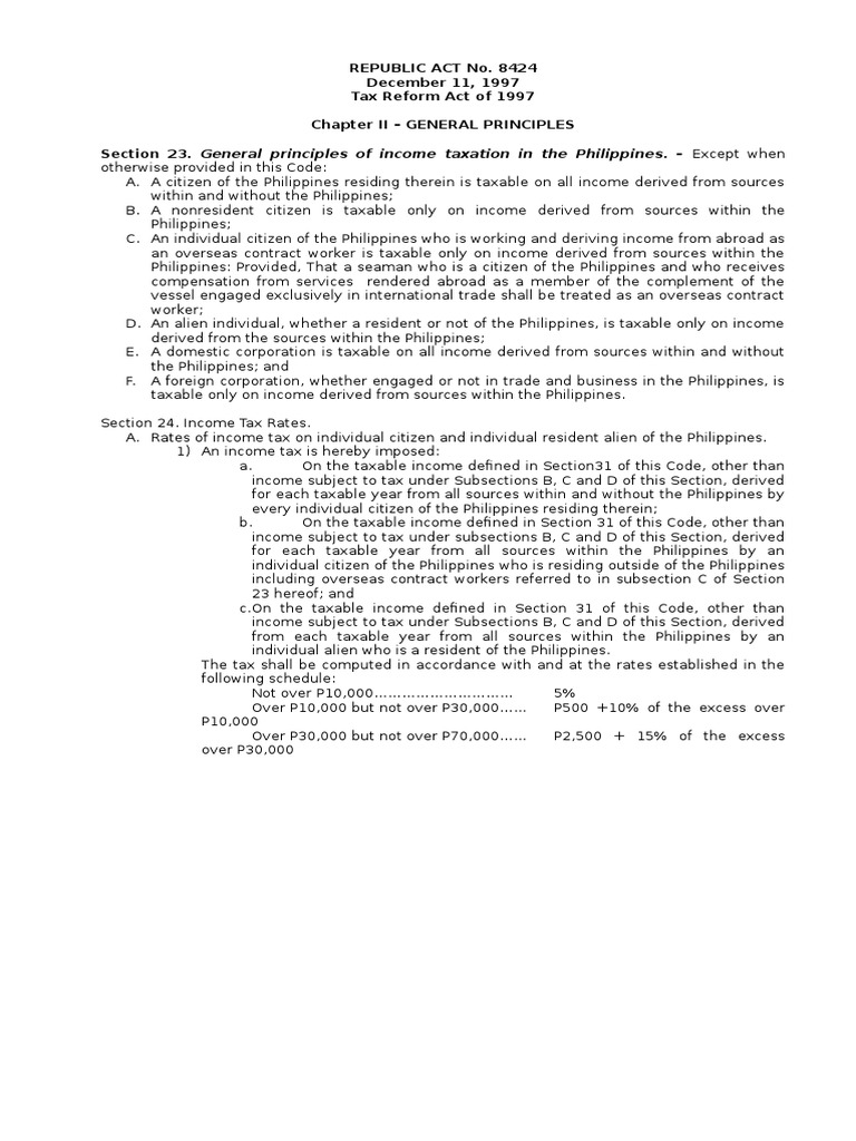 Tax Code | PDF | Income Tax | Taxes