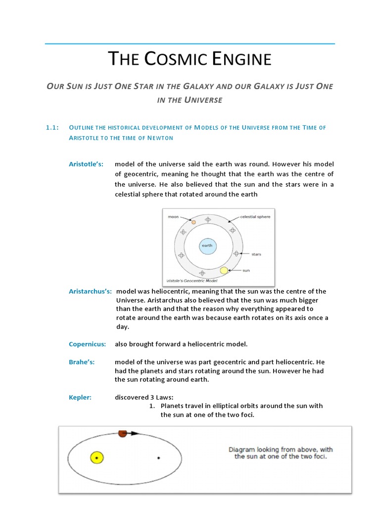 Evolution of Universe Models and Theories | PDF | Universe | Sun