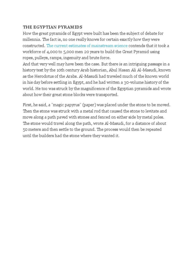 The Egyptian Pyramids | PDF