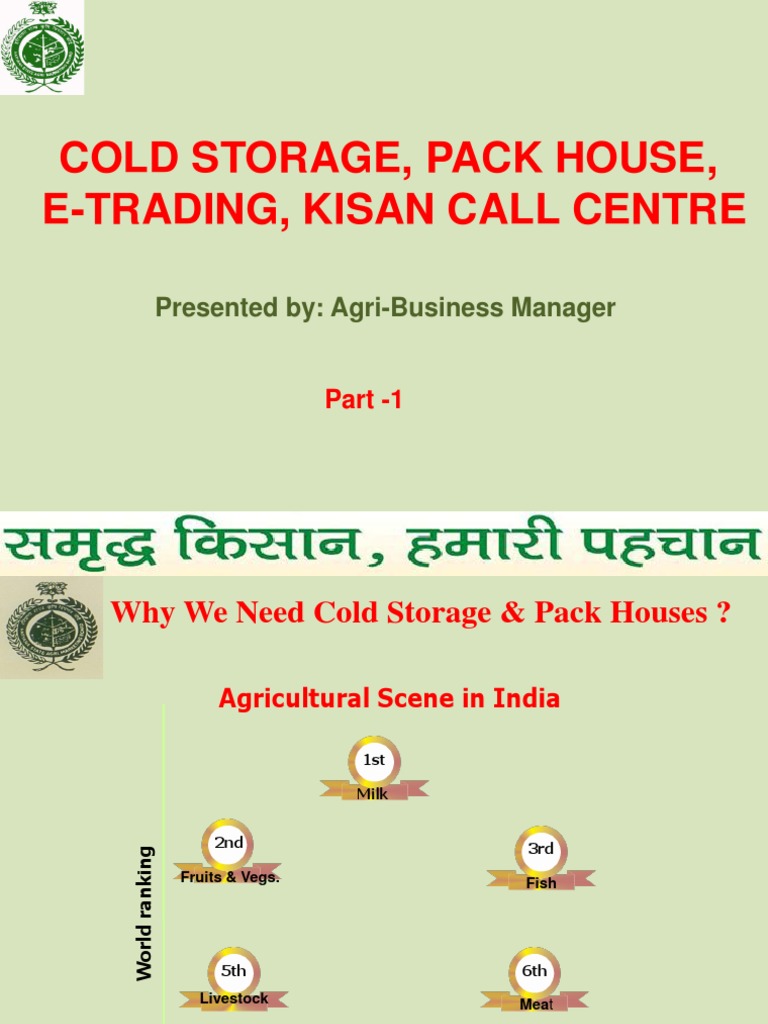 Cold Storage & Pack House Presentation 1 | PDF | Refrigeration | Warehouse