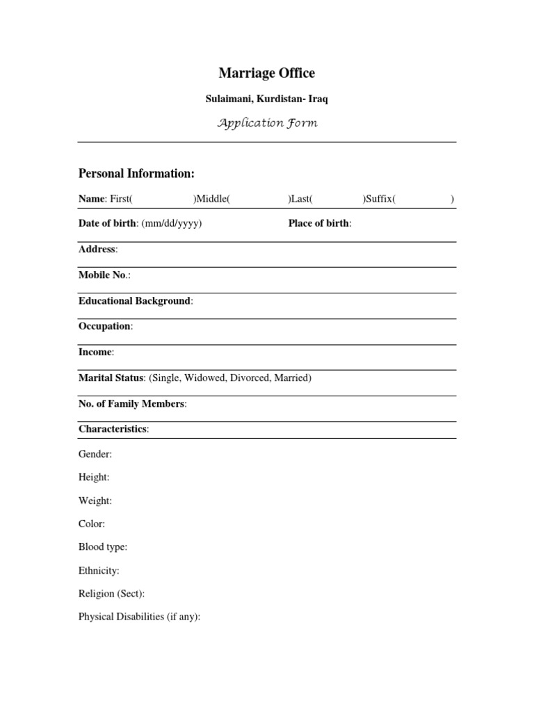 Marriage Office | PDF