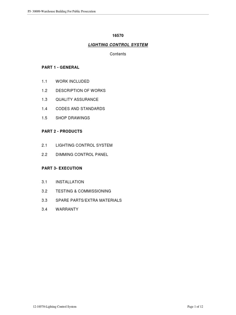 Lighting Control System | PDF | Electrical Wiring | Switch