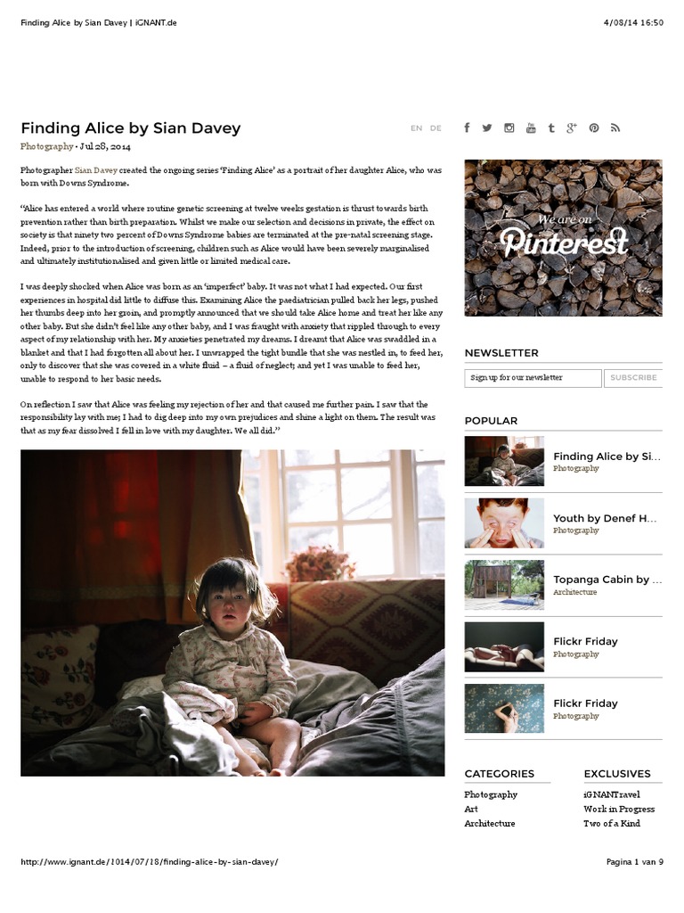 Finding Alice by Sian Davey | PDF | Wellness | Medical