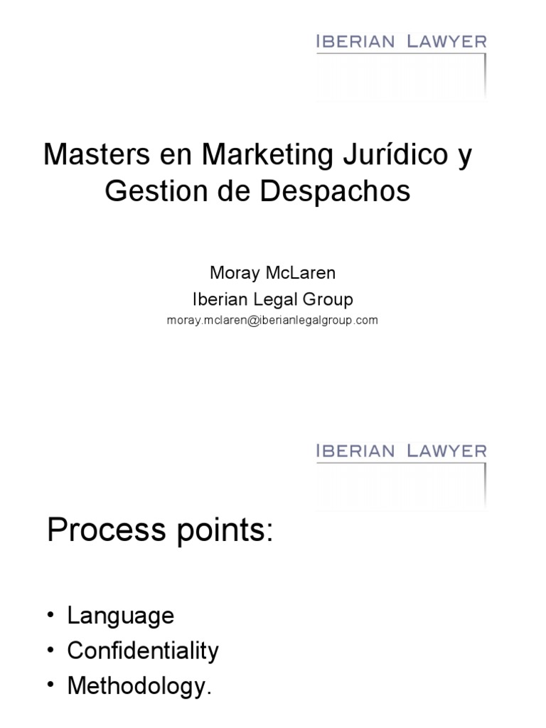 Masters en Marketing Jurídico Y Gestion de Despachos: Moray Mclaren ...
