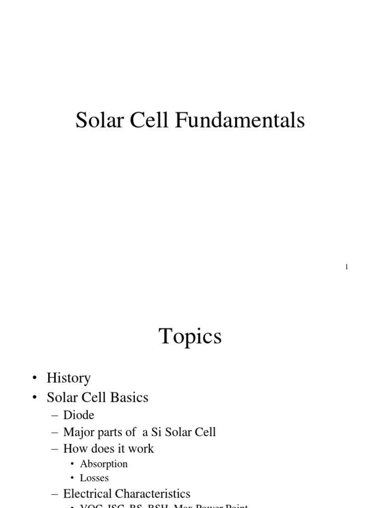 Solar Cell | PDF | Doping (Semiconductor) | Solar Cell