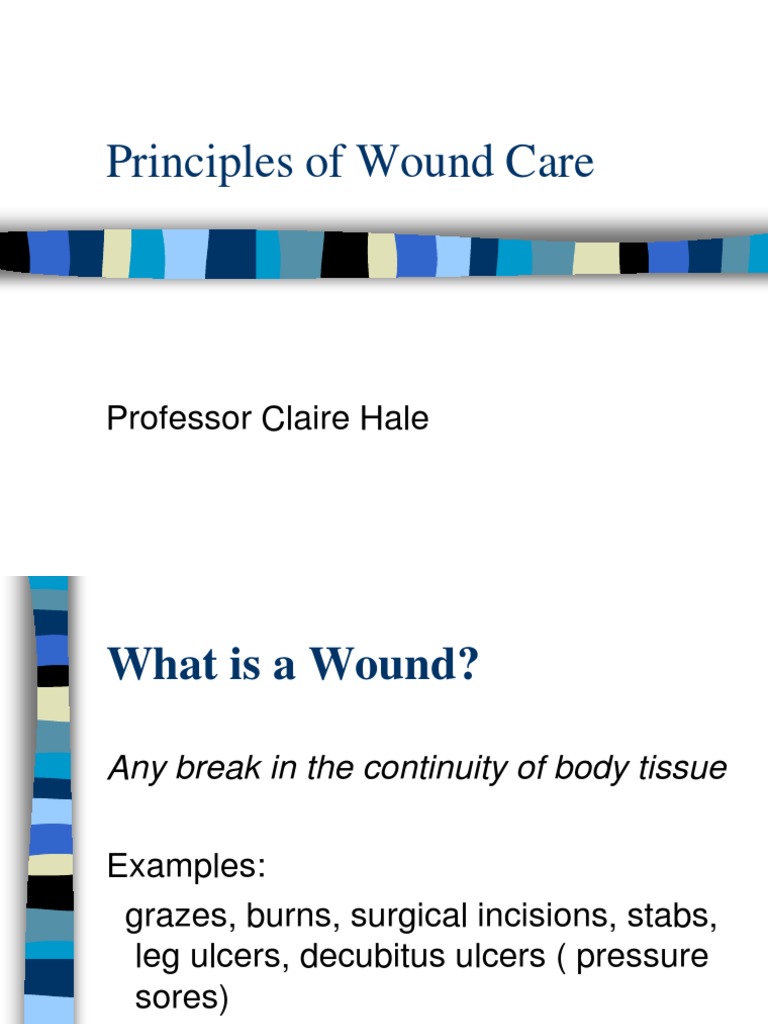 Principles of Wound Care: Professor Claire Hale | Wound | Healing