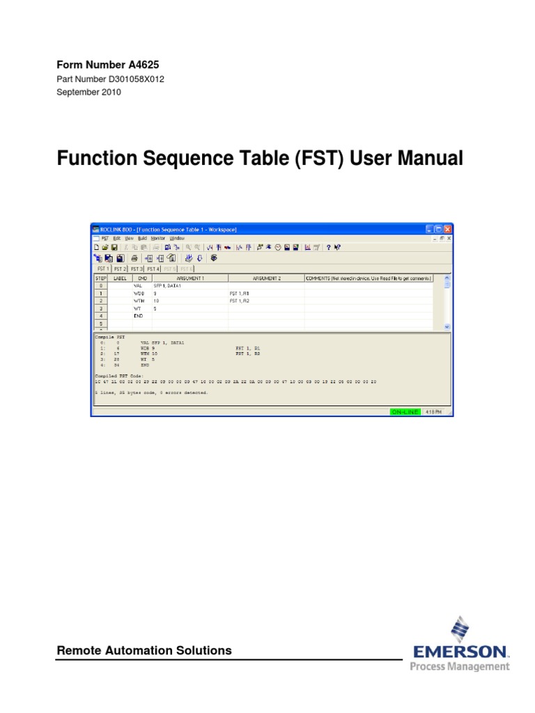 Function Sequence Table (FST) User Manual: Form Number A4625 | Download Free PDF | Computer File ...