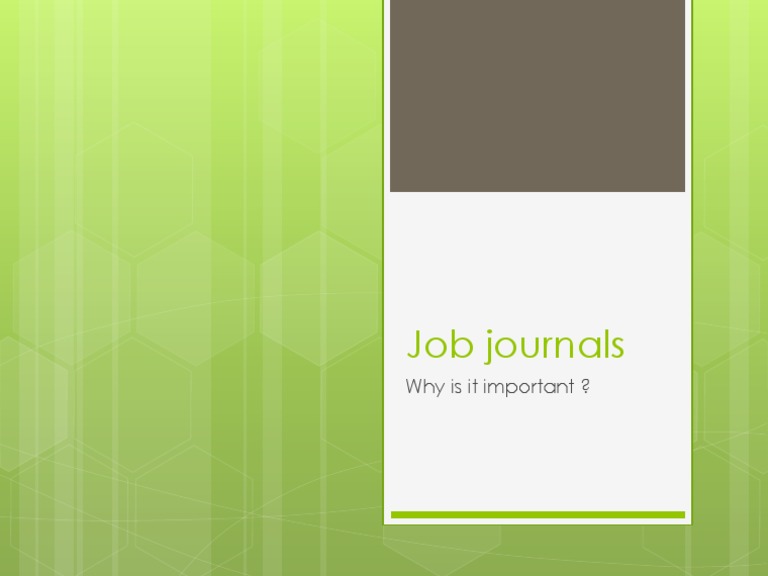 Job Journal | PDF