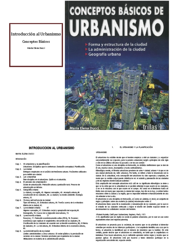Introduccion Al Urbanismo Por Maria Elena Ducci PDF | PDF | Ciudad | Urbanismo