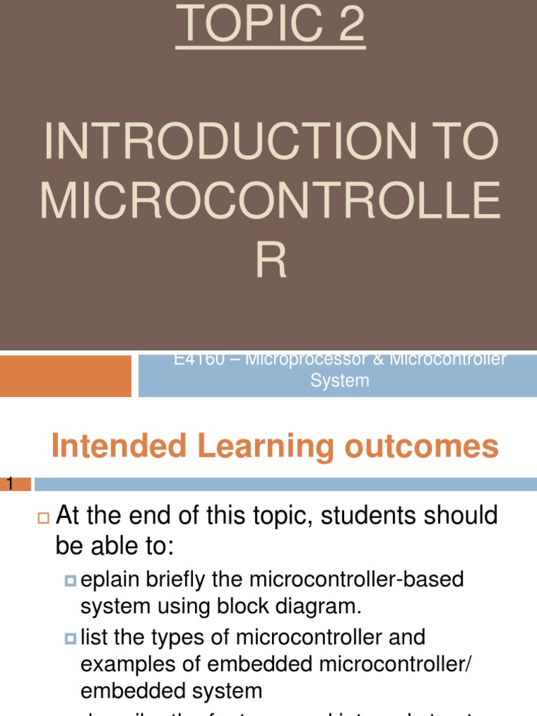 Intro To Pic16F877A | PDF | Pic Microcontroller | Microcontroller