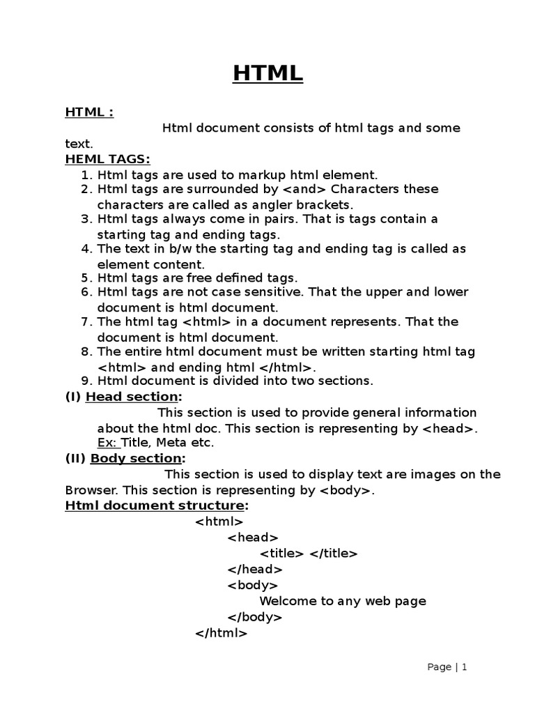 Html Xml Javascript N Css Pdf Html Element Html 